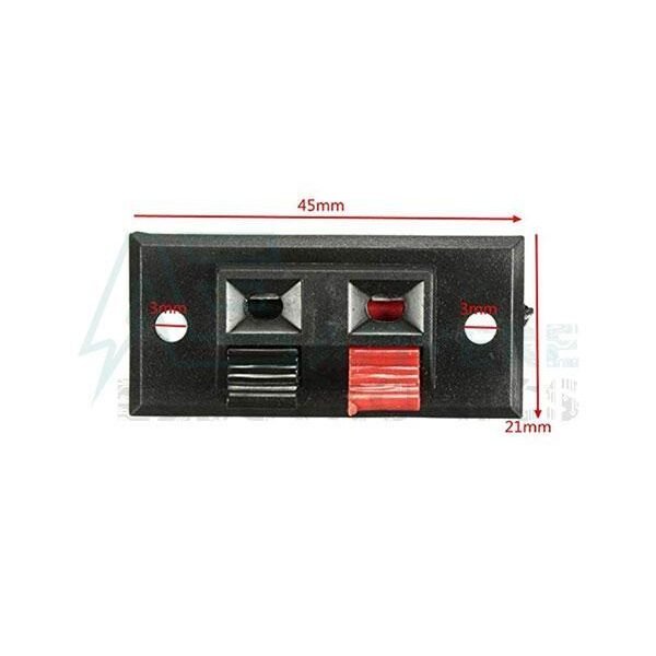 Spring Loaded Speaker Terminal - 2 Way | Flux Electronix