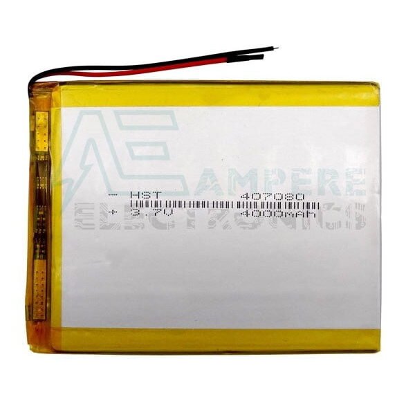 Polymer Li-Ion Single Cell Battery (3.7 V, 4000 mAh) | Flux Electronix