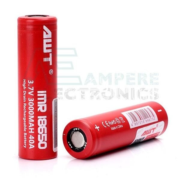 IMR18650 AWT Rechargeable Li-ion Battery (3.7V , 3000mAh) - Clone ...