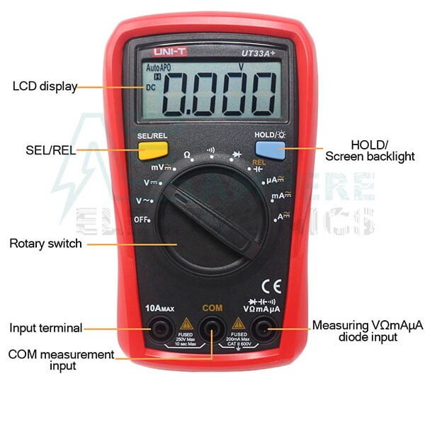 UT33A Plus Digital Multimeter Palm Size Auto Range | UNI-T | Flux ...
