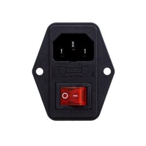 Panel Mount AC Power Connector With On/Off Switch and Fuse Compartment ...
