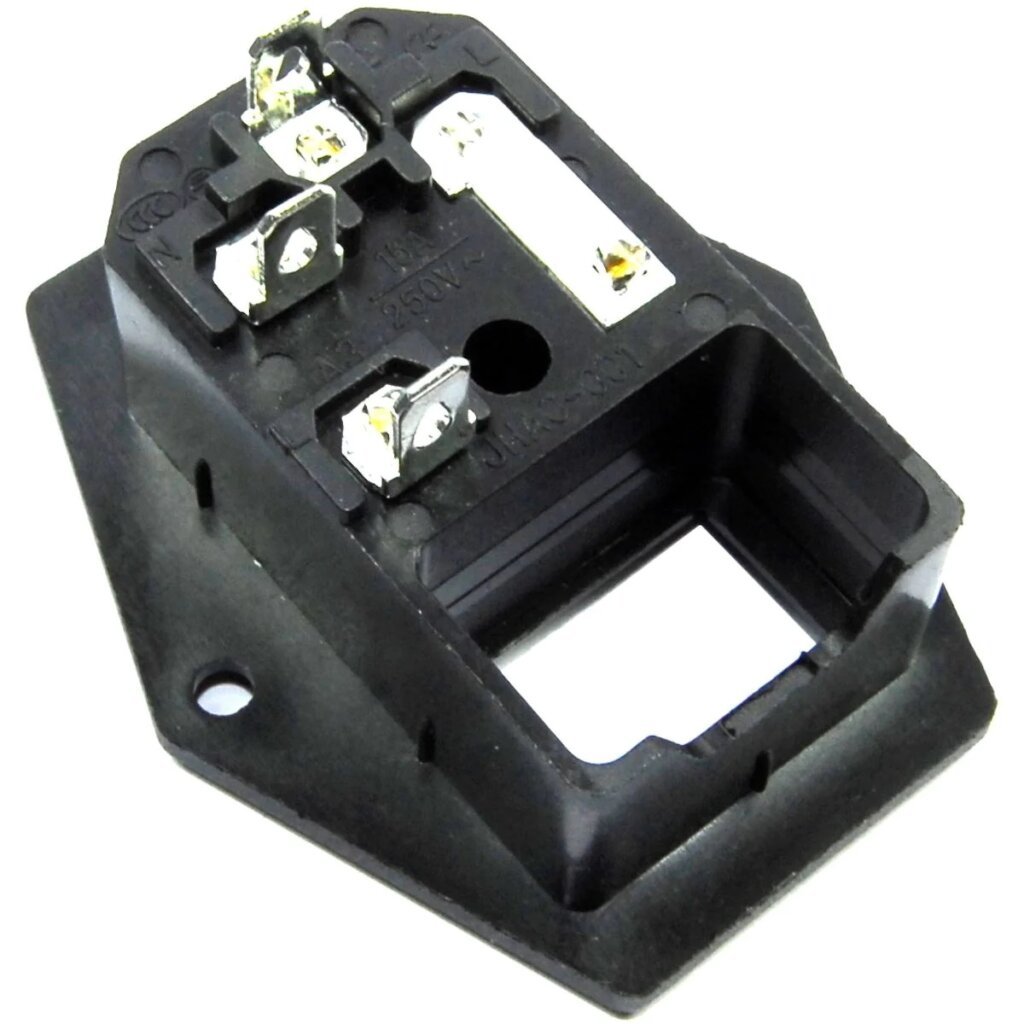 Panel Mount AC Power Connector With On/Off Switch and Fuse Compartment ...