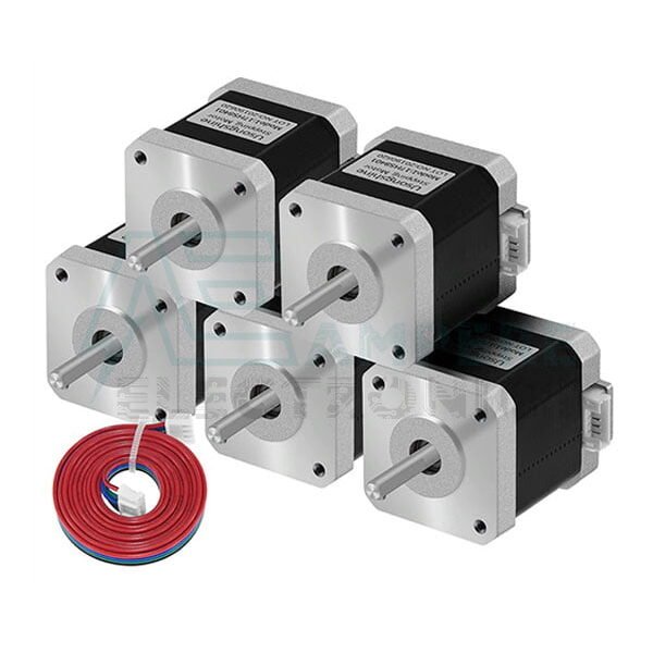 5Pcs 17HS4401S Nema17 Stepper Motor - 38mm With Cables | Flux Electronix