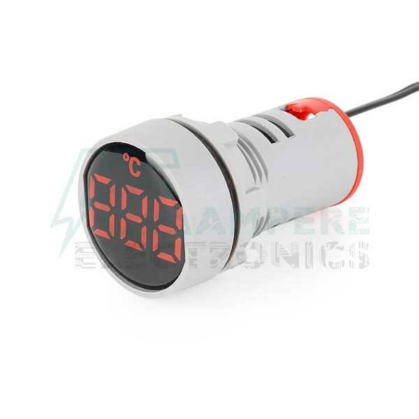 Round Thermometer Indicator 22mm Red Flux Electronix