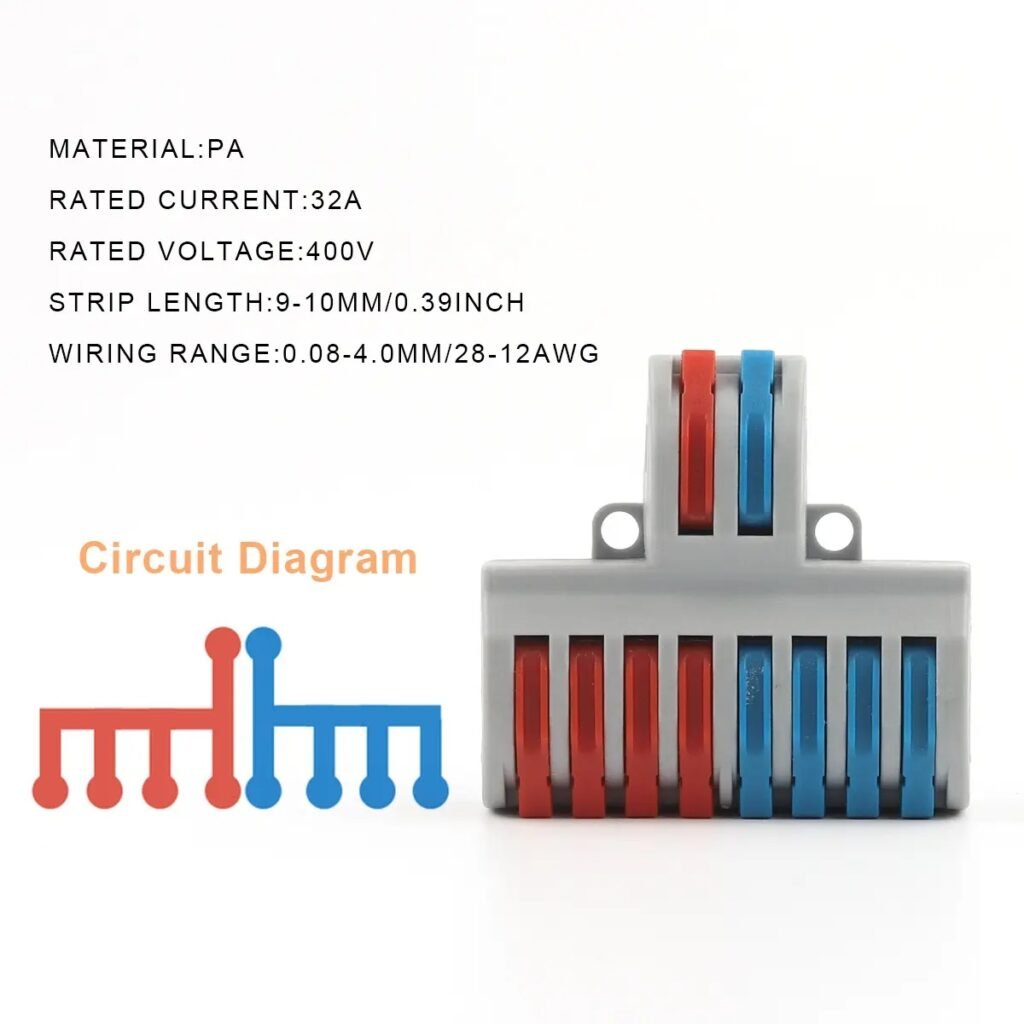 2 in 8 out WAGO SPL-82 Universal Compact Wire Wiring Connector | Flux ...
