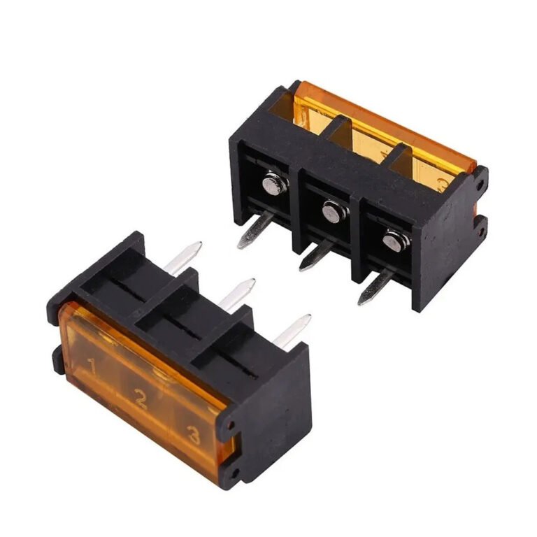 3Pin Barrier Terminal Block With Cover | Flux Electronix