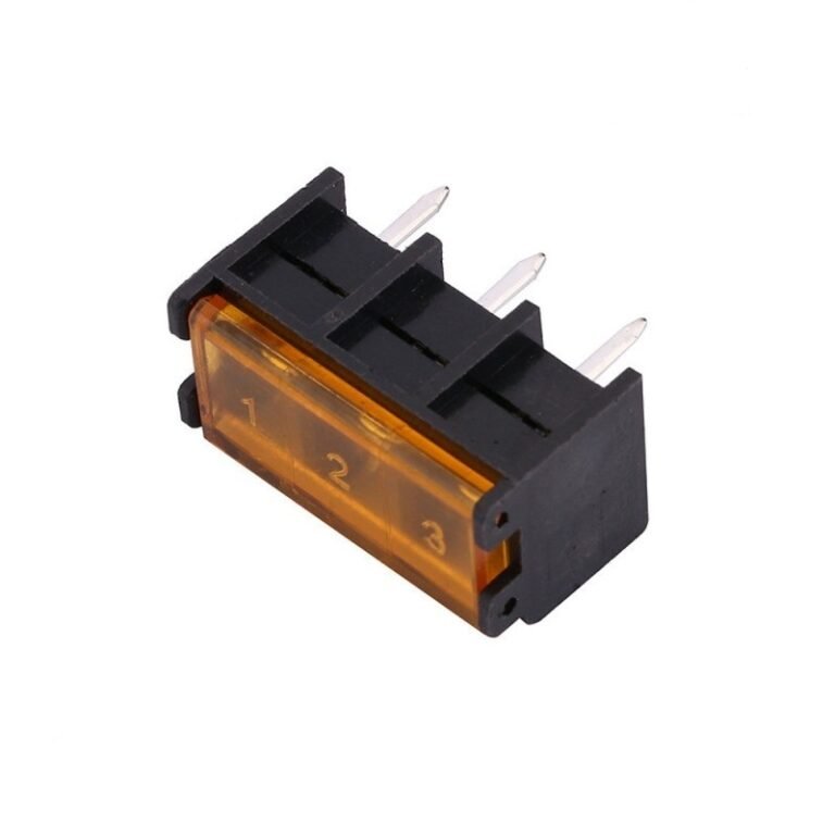 3Pin Barrier Terminal Block With Cover | Flux Electronix