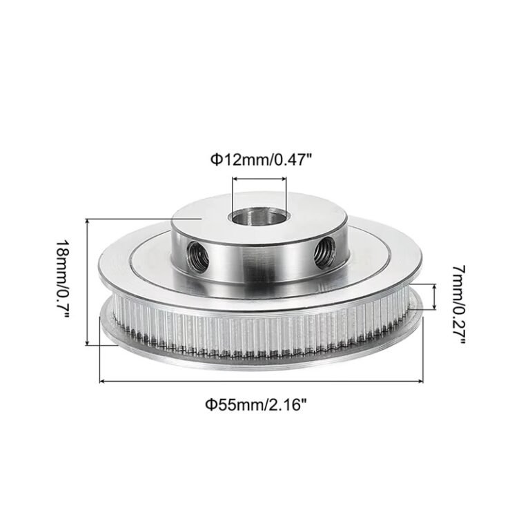 60Teeth GT2 Timing Belt Pulley, 6mm Width, 6.35mm Bore | Flux Electronix