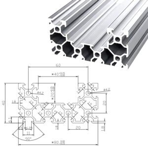 C-Beam Aluminum Linear Rail Extrusion (1M - Black Anodized) | Flux ...