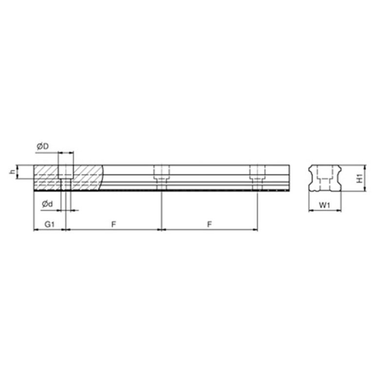 HGR20 Linear Guide Rail - 1000mm | Flux Electronix