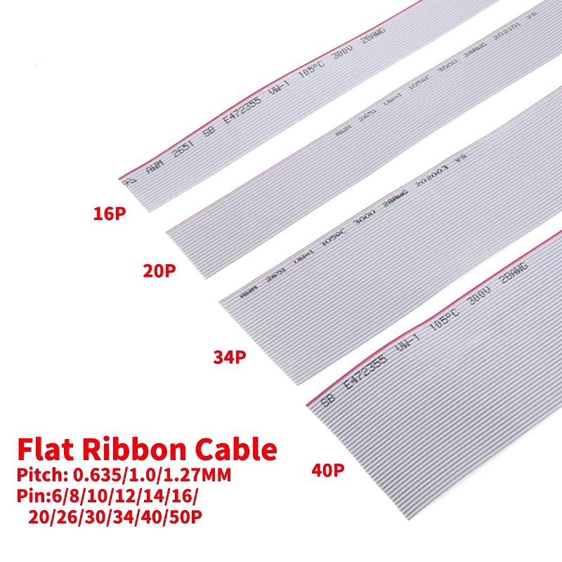 IDC Grey Color Flat Ribbon Cable 30Pin - 1 Meter | Flux Electronix