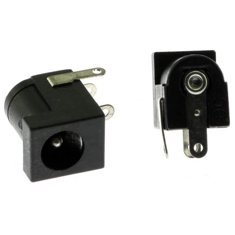 PCB Mount DC Power Socket 2.1mm Right Angle 1A | Flux Electronix