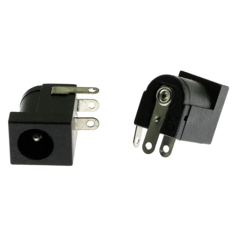 PCB Mount DC Power Socket 2.1mm Right Angle 1A | Flux Electronix