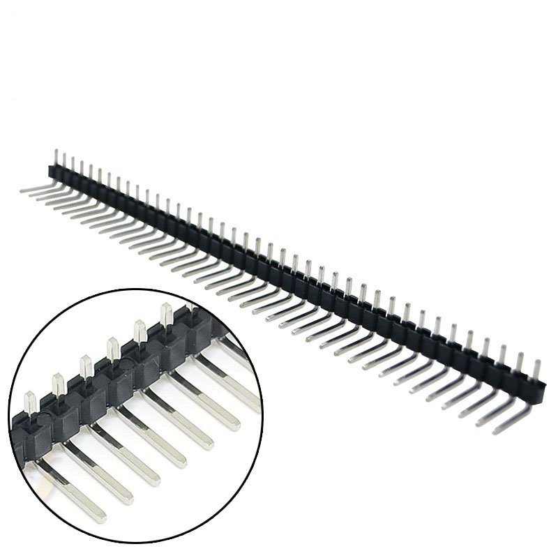 Pin Header Male (2.54mm) 1x40 Right Angle | Flux Electronix