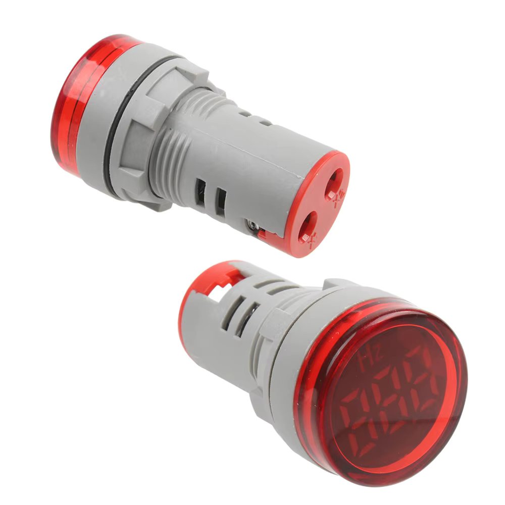 Round Frequency Indicator 0-99HZ - 22mm - Red | Flux Electronix