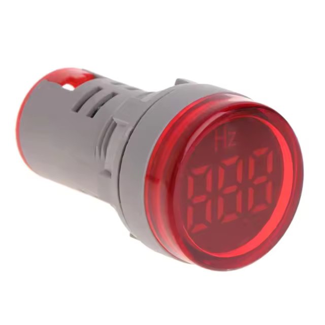Round Frequency Indicator 0-99HZ - 22mm - Red | Flux Electronix