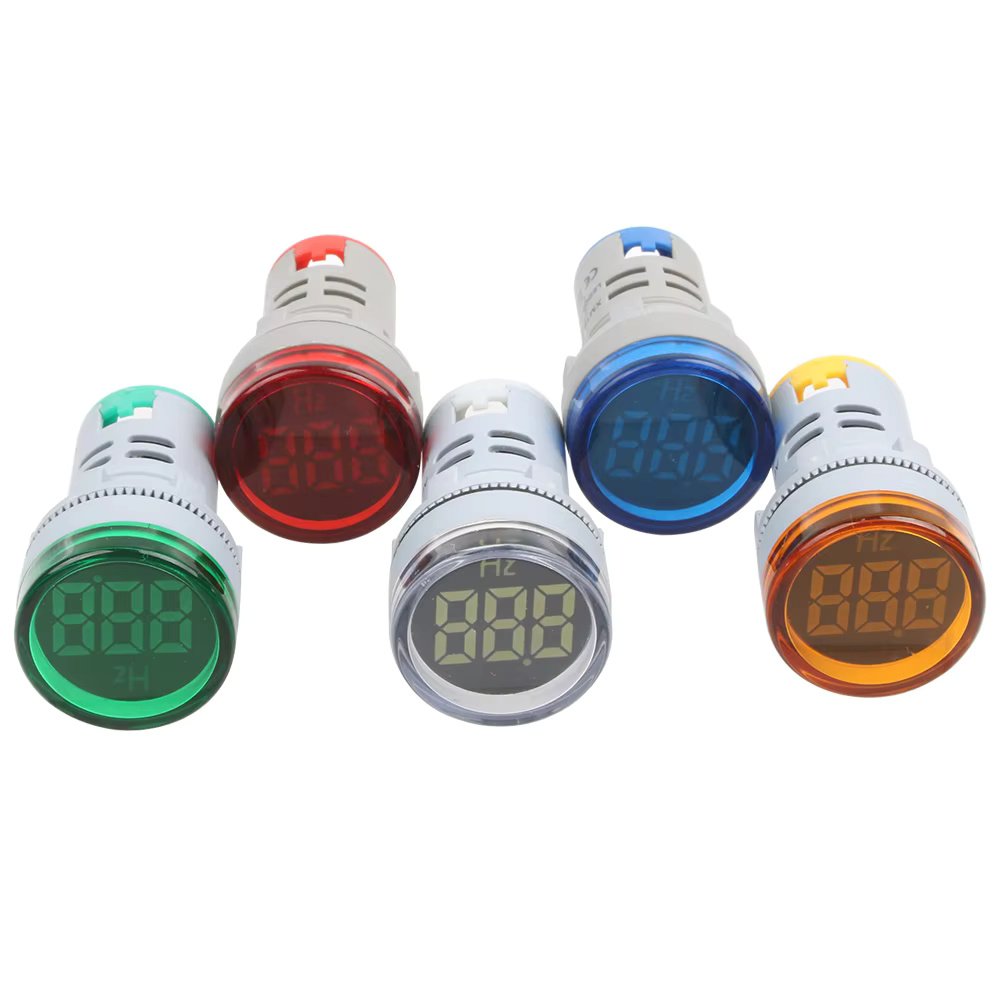 Round Frequency Indicator 0-99HZ - 22mm - Red | Flux Electronix