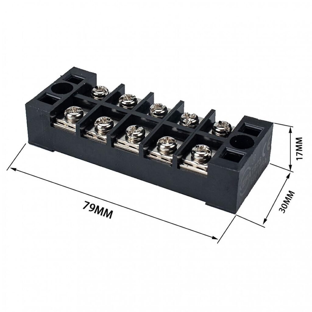 TB-1505 Fixed Barrier Terminal Block (15A-600V) 5pin | Flux Electronix