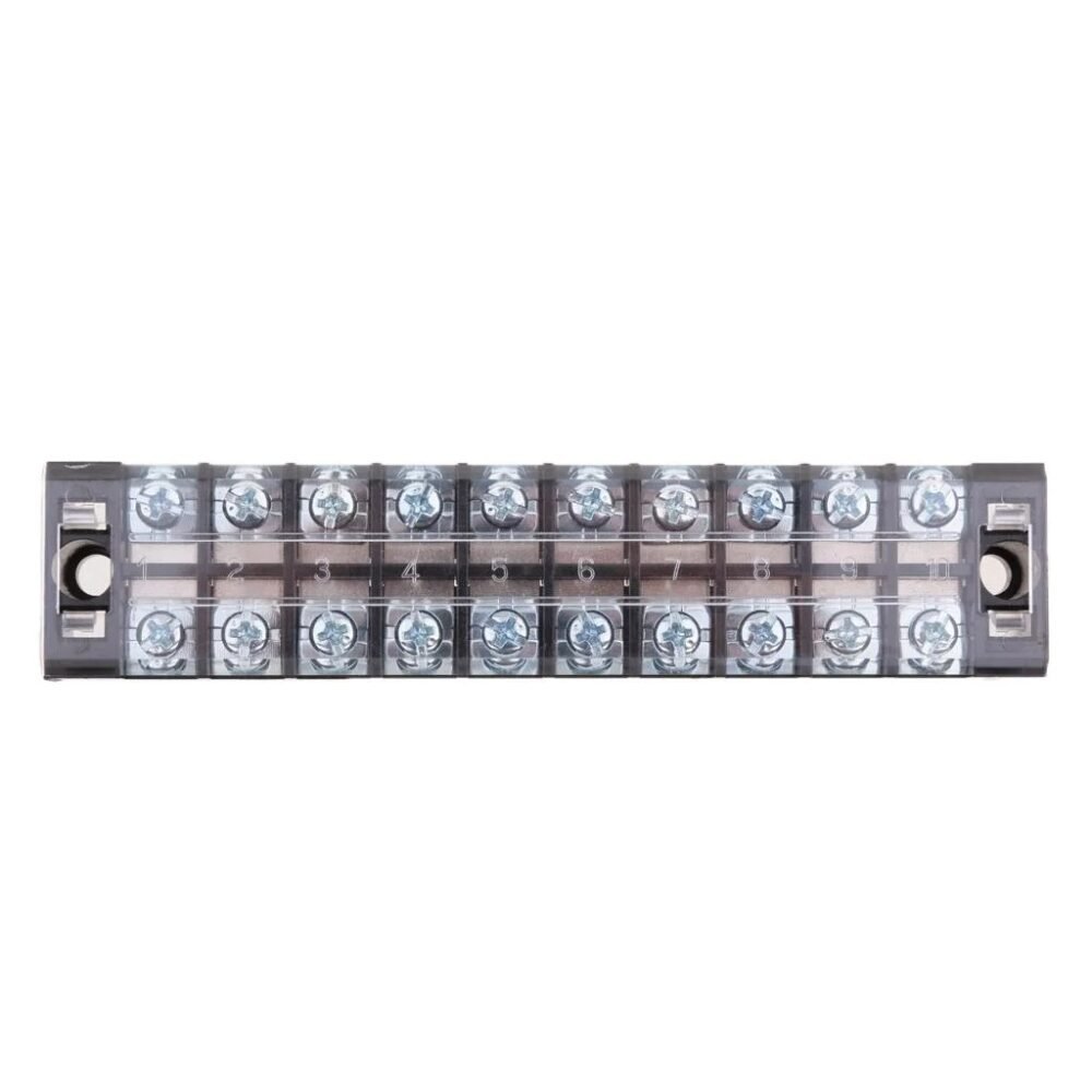 TB-1510 Fixed Barrier Terminal Block (15A-600V) 10pin | Flux Electronix