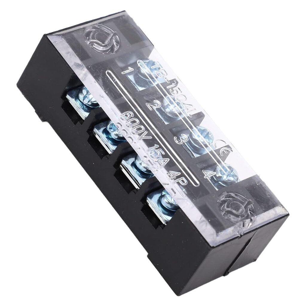 TB-2504 Fixed Barrier Terminal Block (25A-600V) 4pin | Flux Electronix