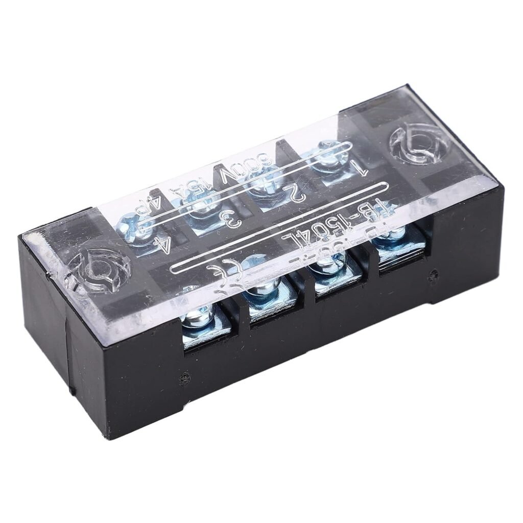 TB-2504 Fixed Barrier Terminal Block (25A-600V) 4pin | Flux Electronix