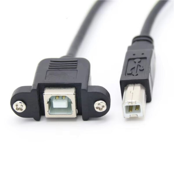 USB Type B Panel Mount Extension Cable - 150cm | Flux Electronix