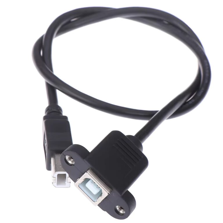 USB Type B Panel Mount Extension Cable - 100cm | Flux Electronix