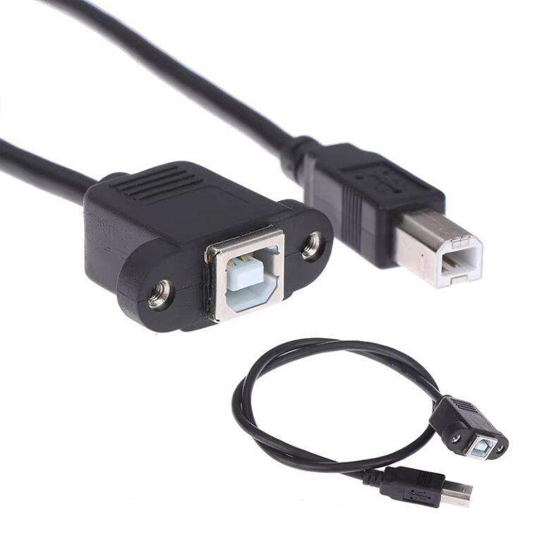 Usb Type B Panel Mount Extension Cable 150cm Flux Electronix