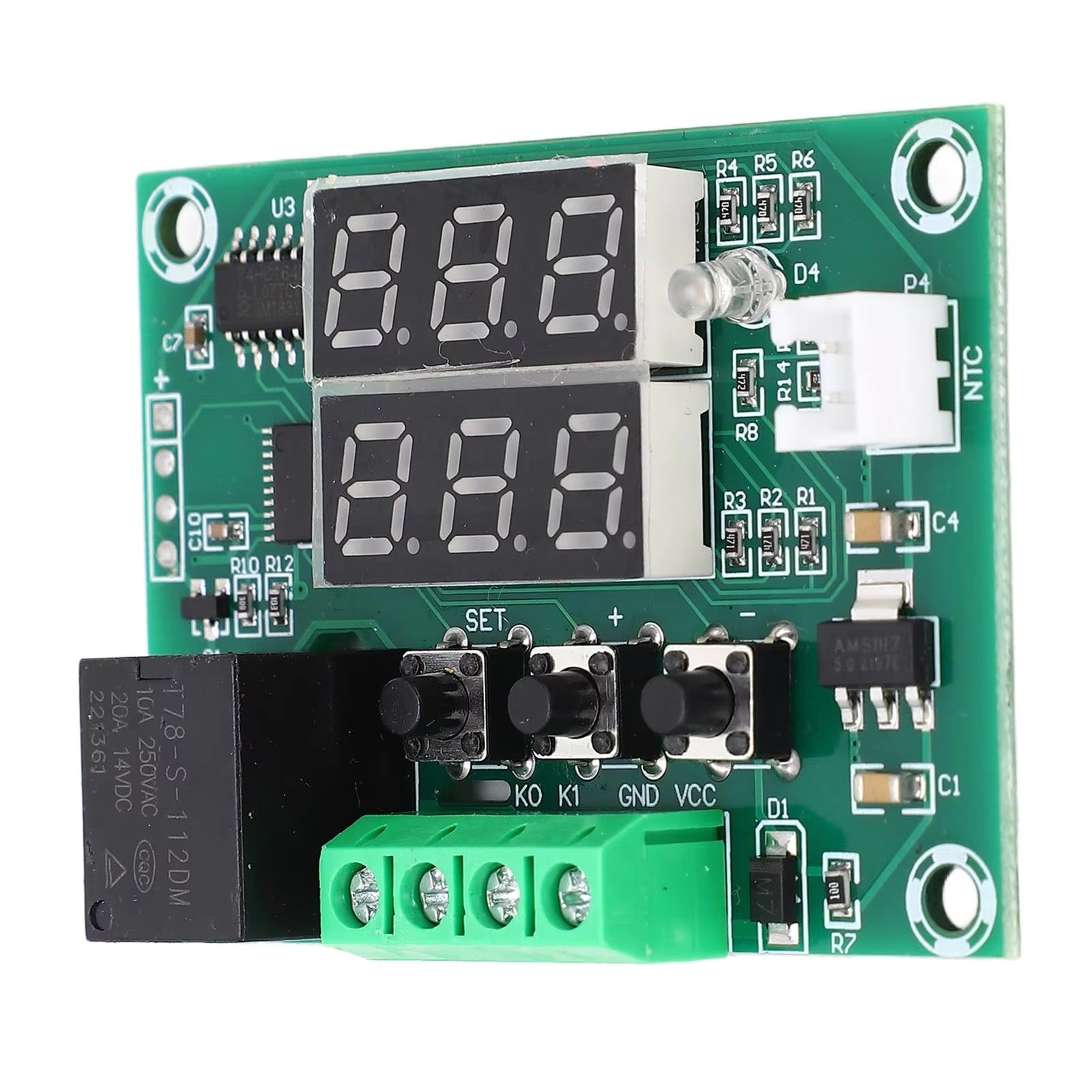 W1219 Temperature Controller Dual Display - 12Vdc | Flux Electronix