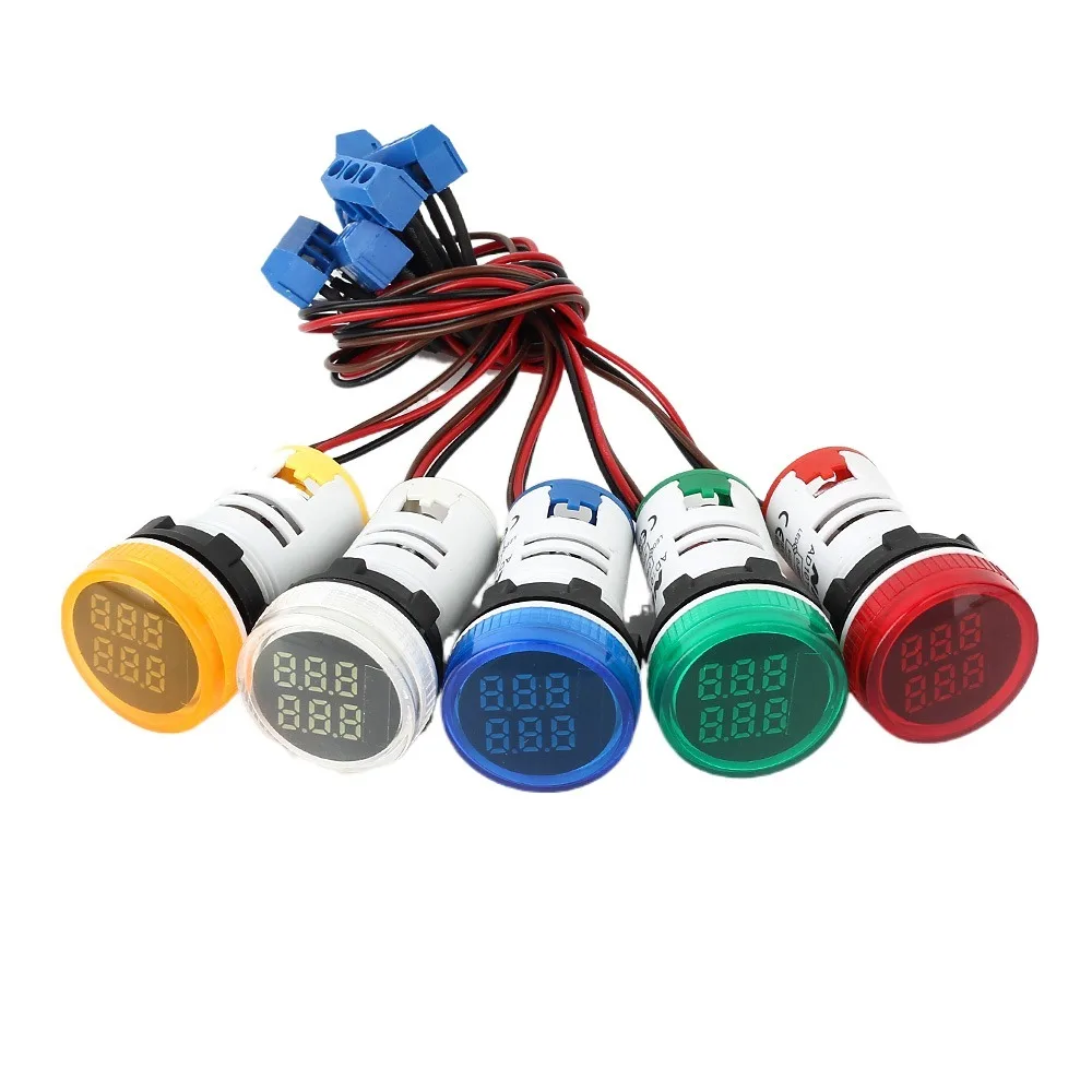 Round Voltage Current Indicator - 22mm - Red | Flux Electronix