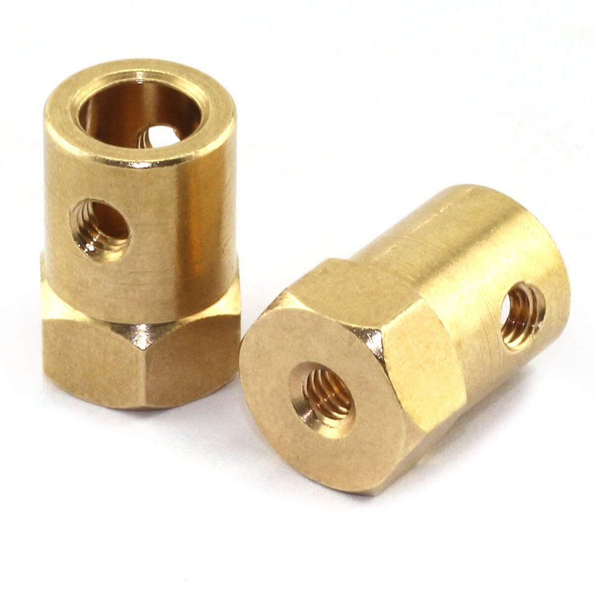 5mm Brass Hex Coupling - Short | Flux Electronix