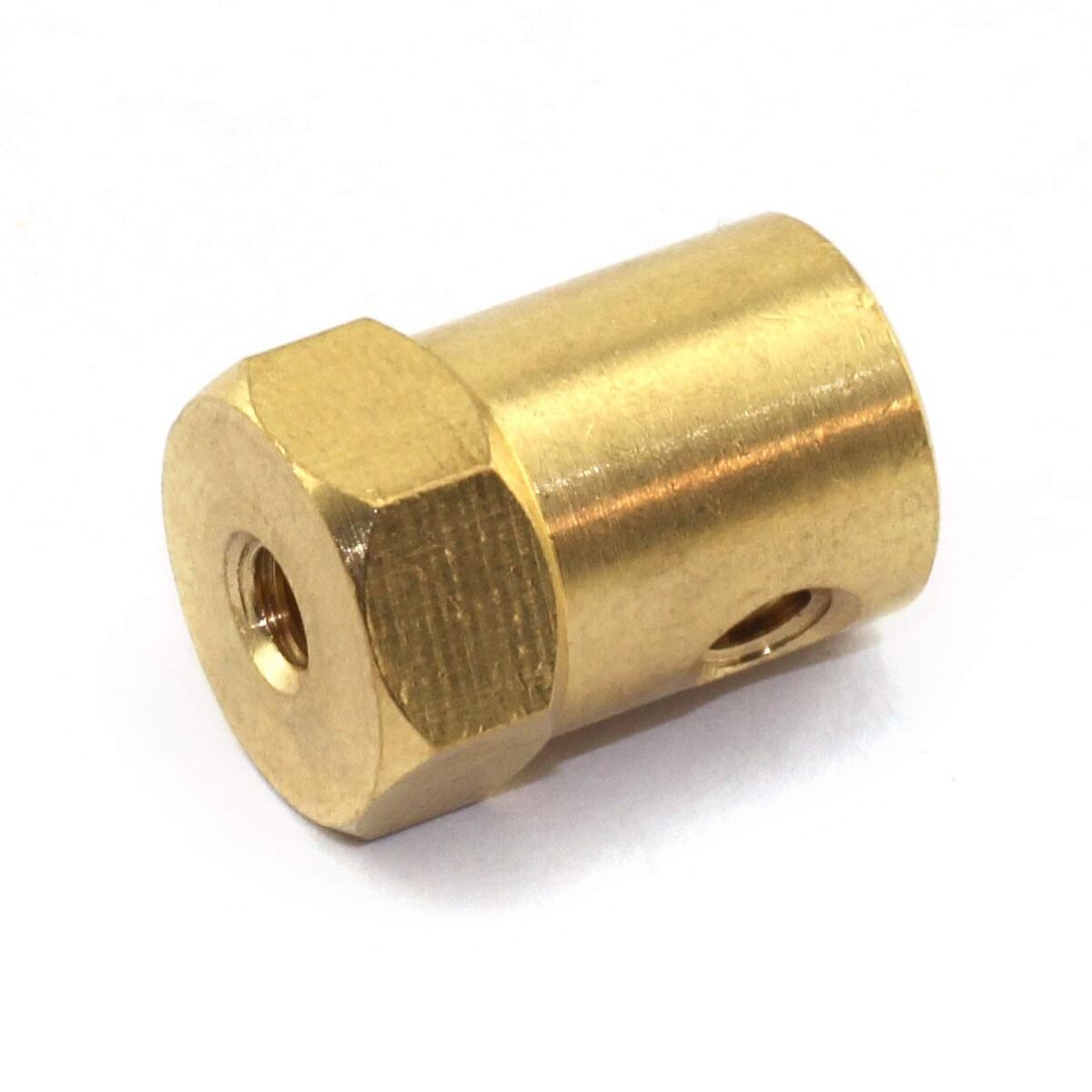 4mm Brass Hex Coupling - Short | Flux Electronix