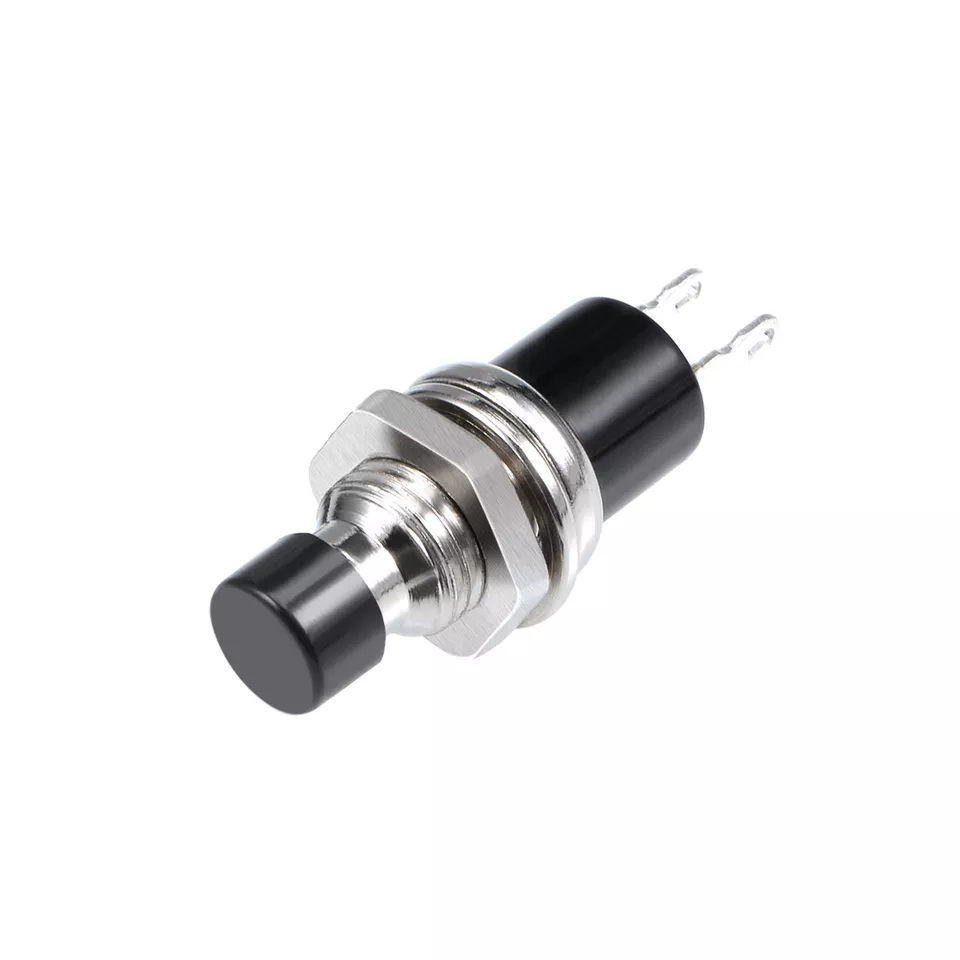 Mini Push Button Round Black N.O - 7mm | Flux Electronix