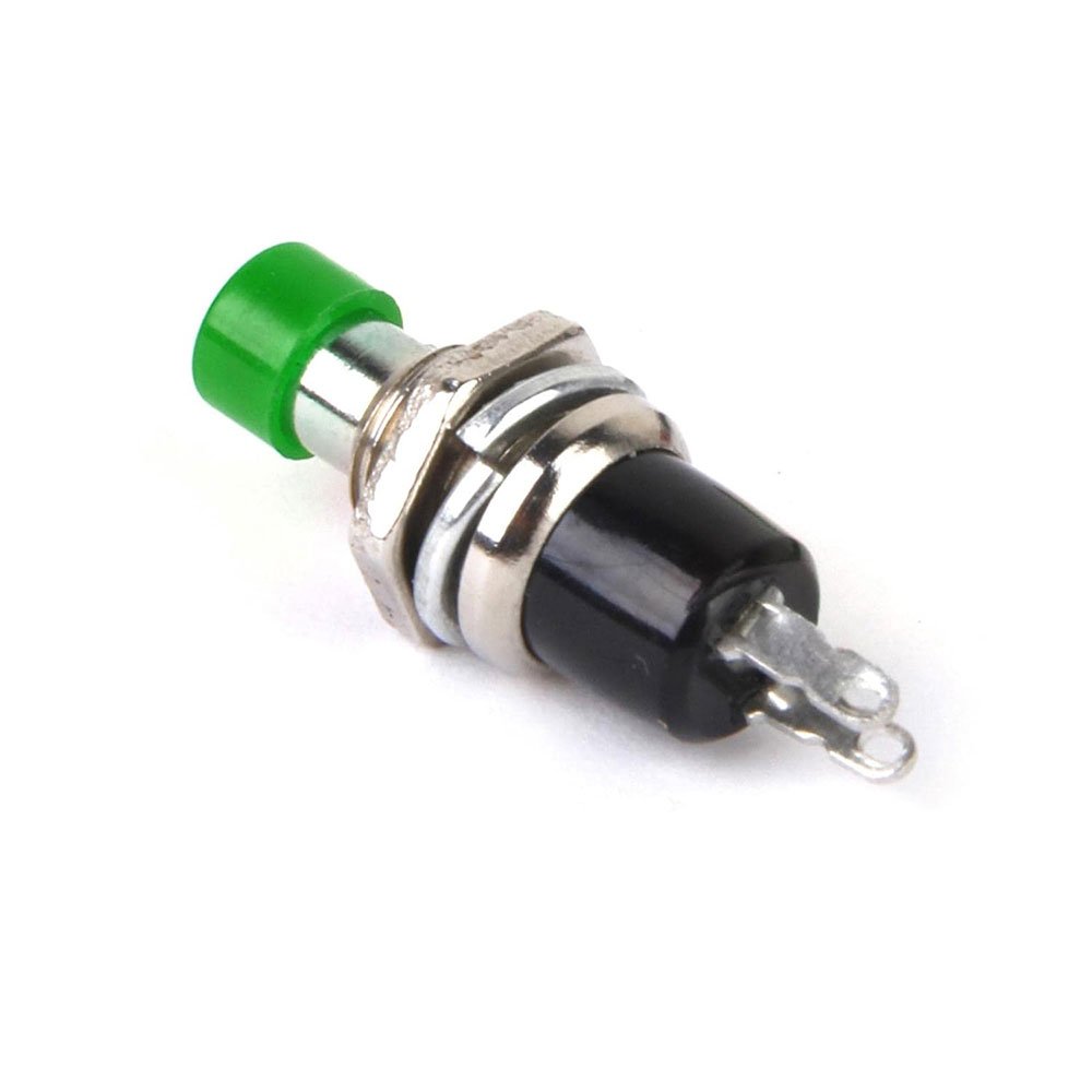 Mini Push Button Round Green N.O - 7mm | Flux Electronix