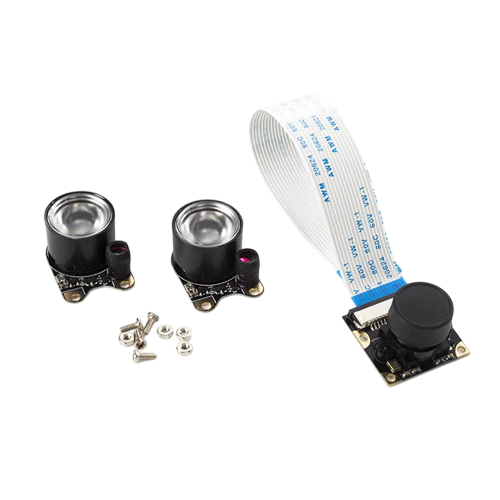 Raspberry Pi Infrared Night Vision Camera (5MP - 160°FOV) | Flux Electronix